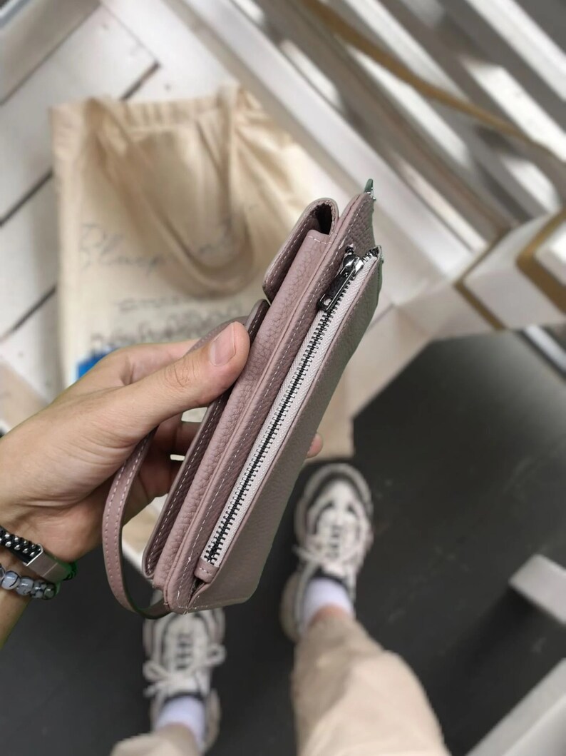 Leather Neck Strap Phone Wallet - Dazzle With Unique Design and ...