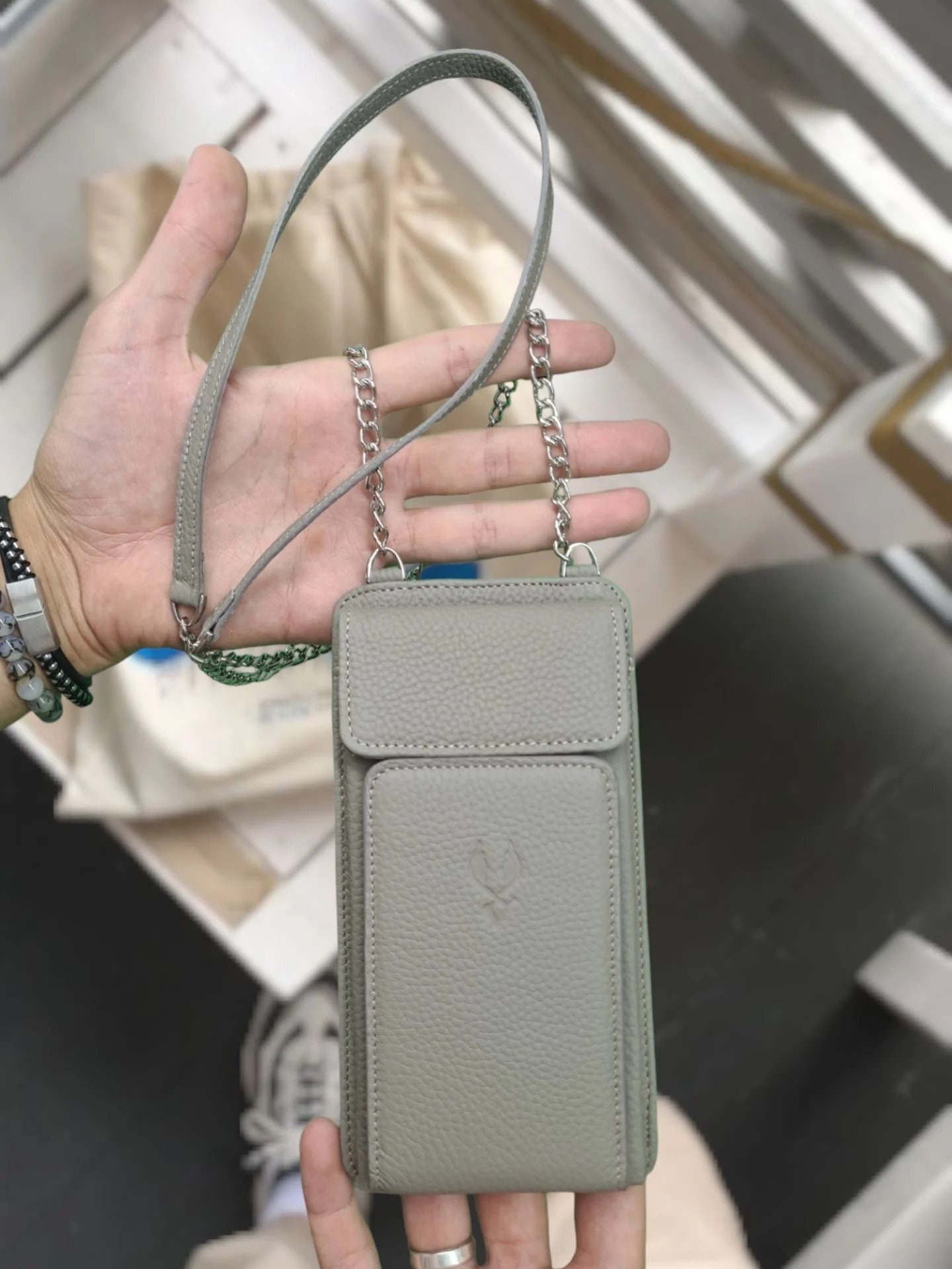 Leather Neck Strap Phone Wallet - Dazzle With Unique Design and ...