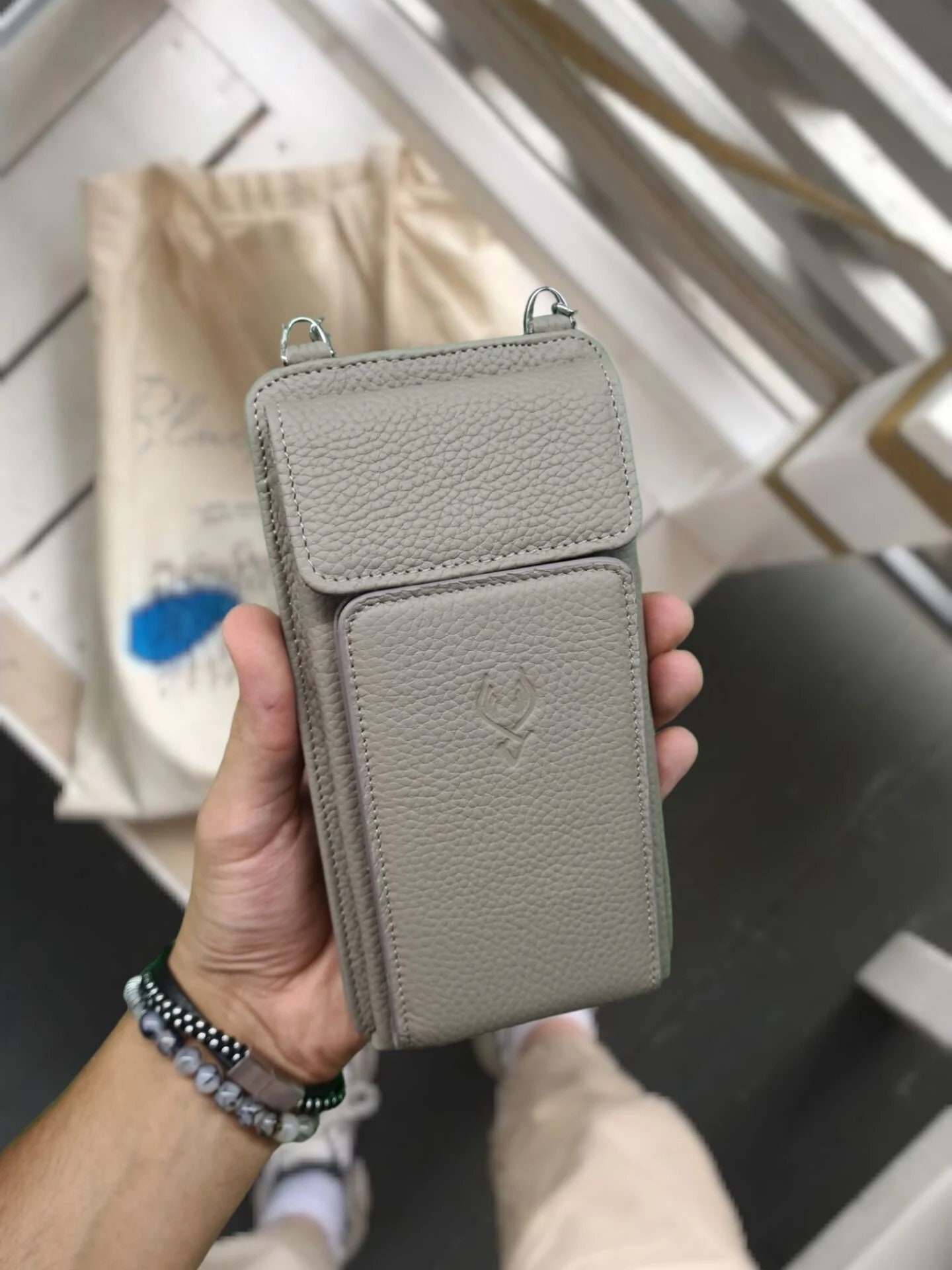 Leather Neck Strap Phone Wallet Dazzle With Unique Design and ...