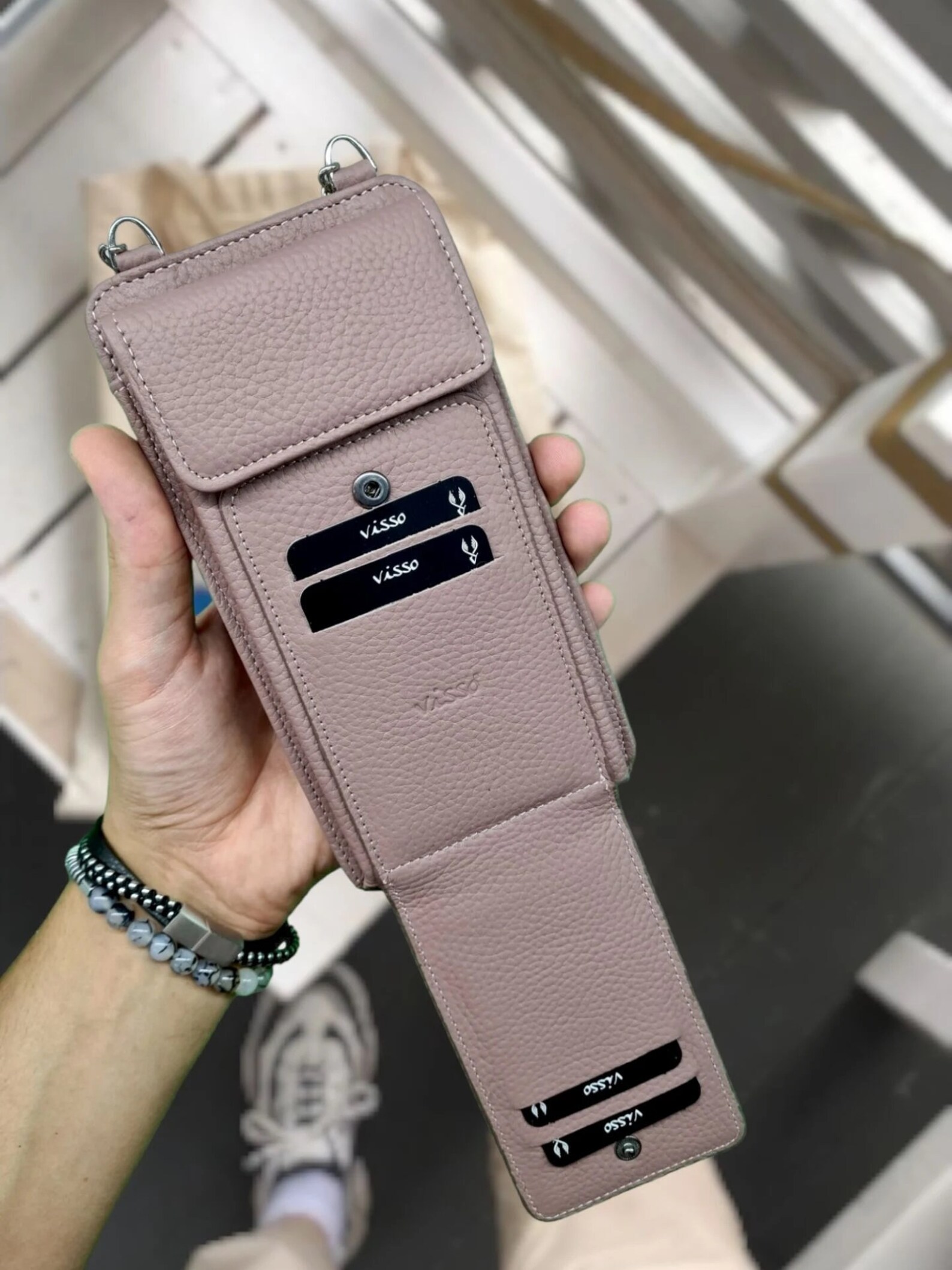 Leather Neck Strap Phone Wallet - Dazzle With Unique Design and ...