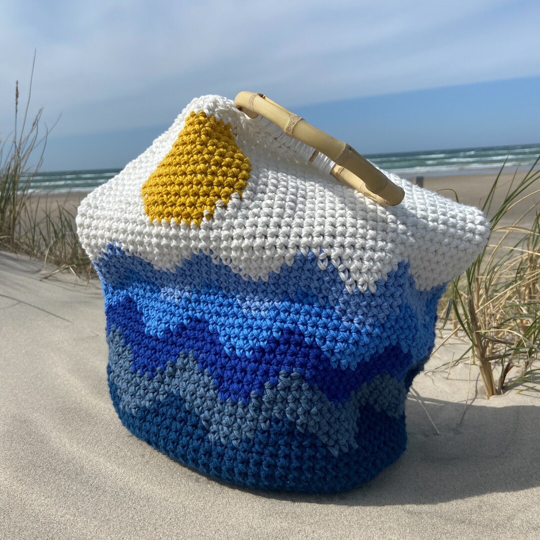 Wavy Beach Bag - Digital Crochet Pattern - Etsy