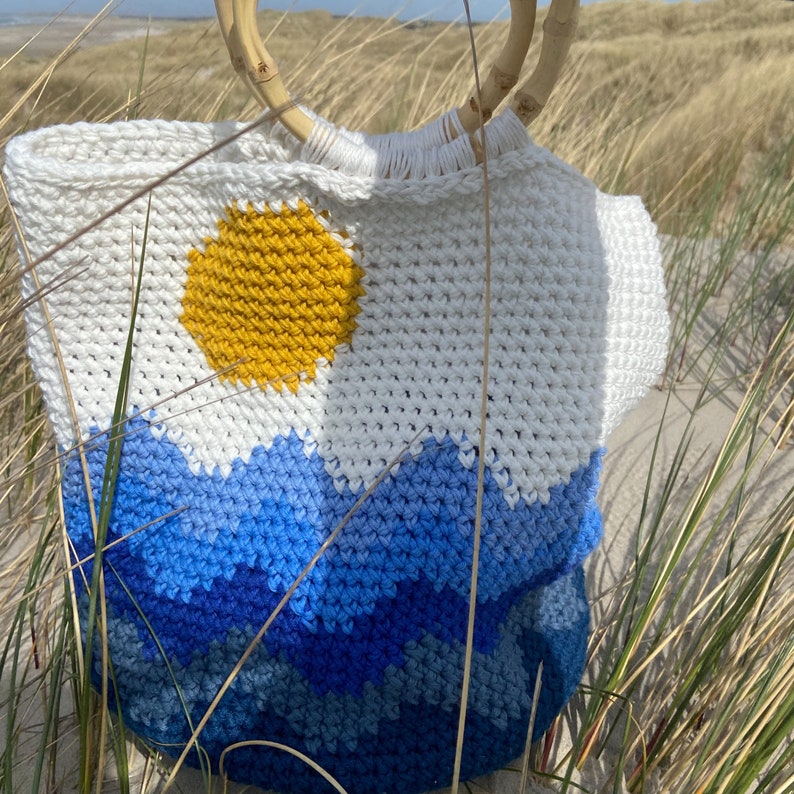 Wavy Beach Bag Digital Crochet Pattern - Etsy