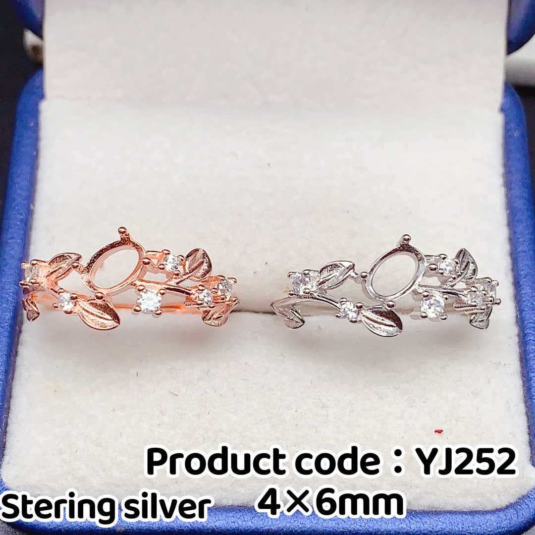Solid Silver Ring Empty Setting, Blank Jewelry Setting Silver 925, DIY ...