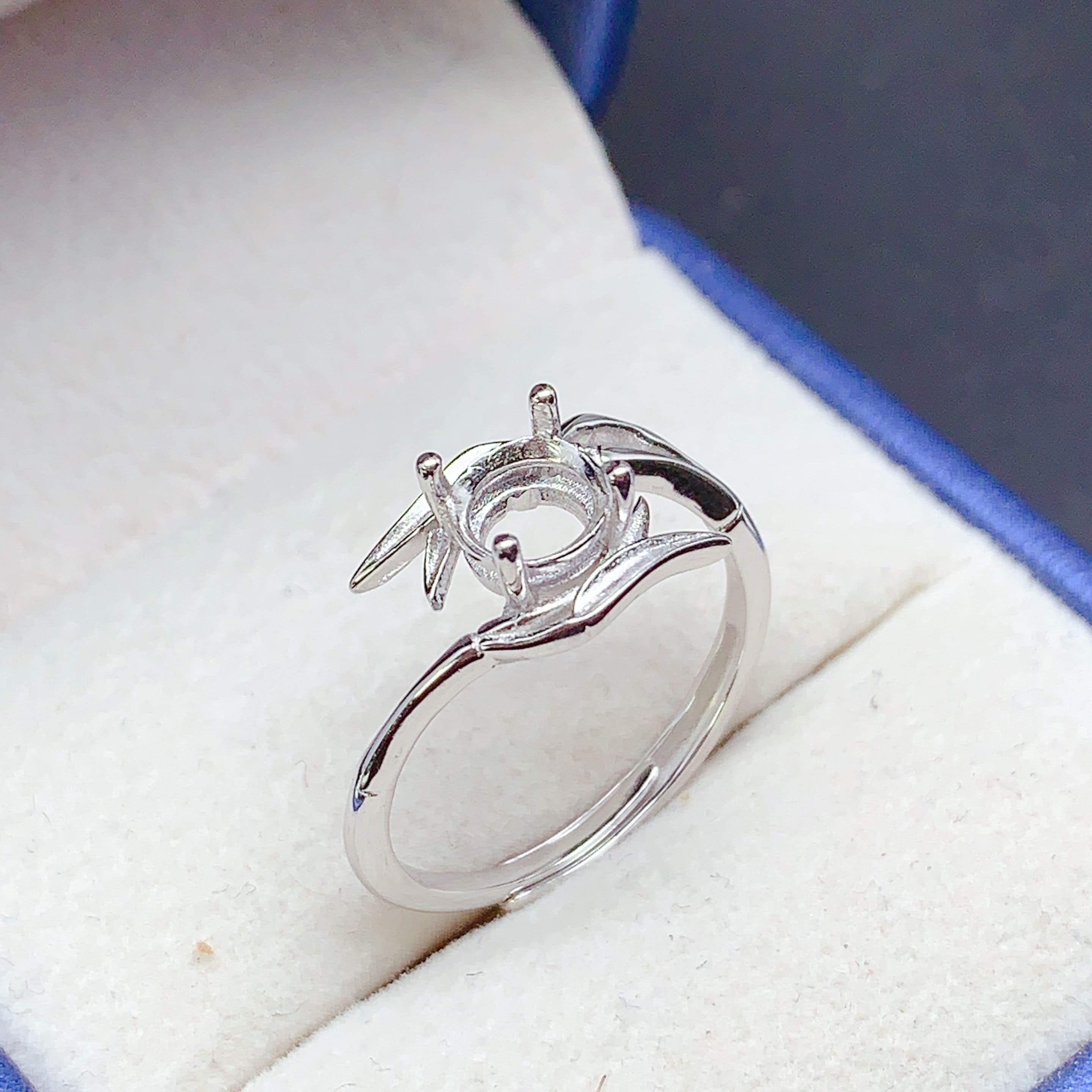 Blank Ring Setting Silver 925, DIY Solid Silver Ring Empty Setting ...