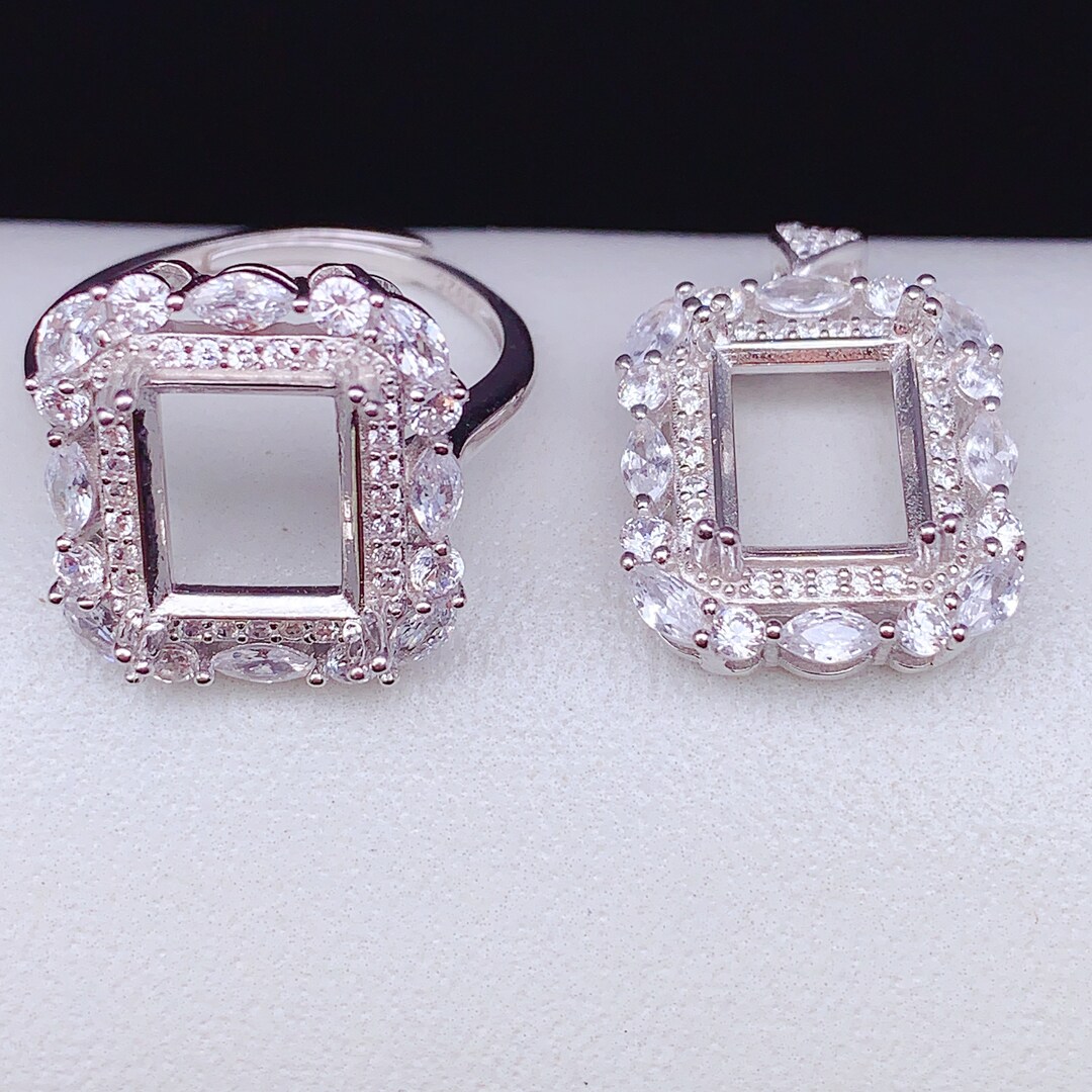 Blank Ring Setting Silver 925, DIY Solid Silver Ring Empty Setting ...