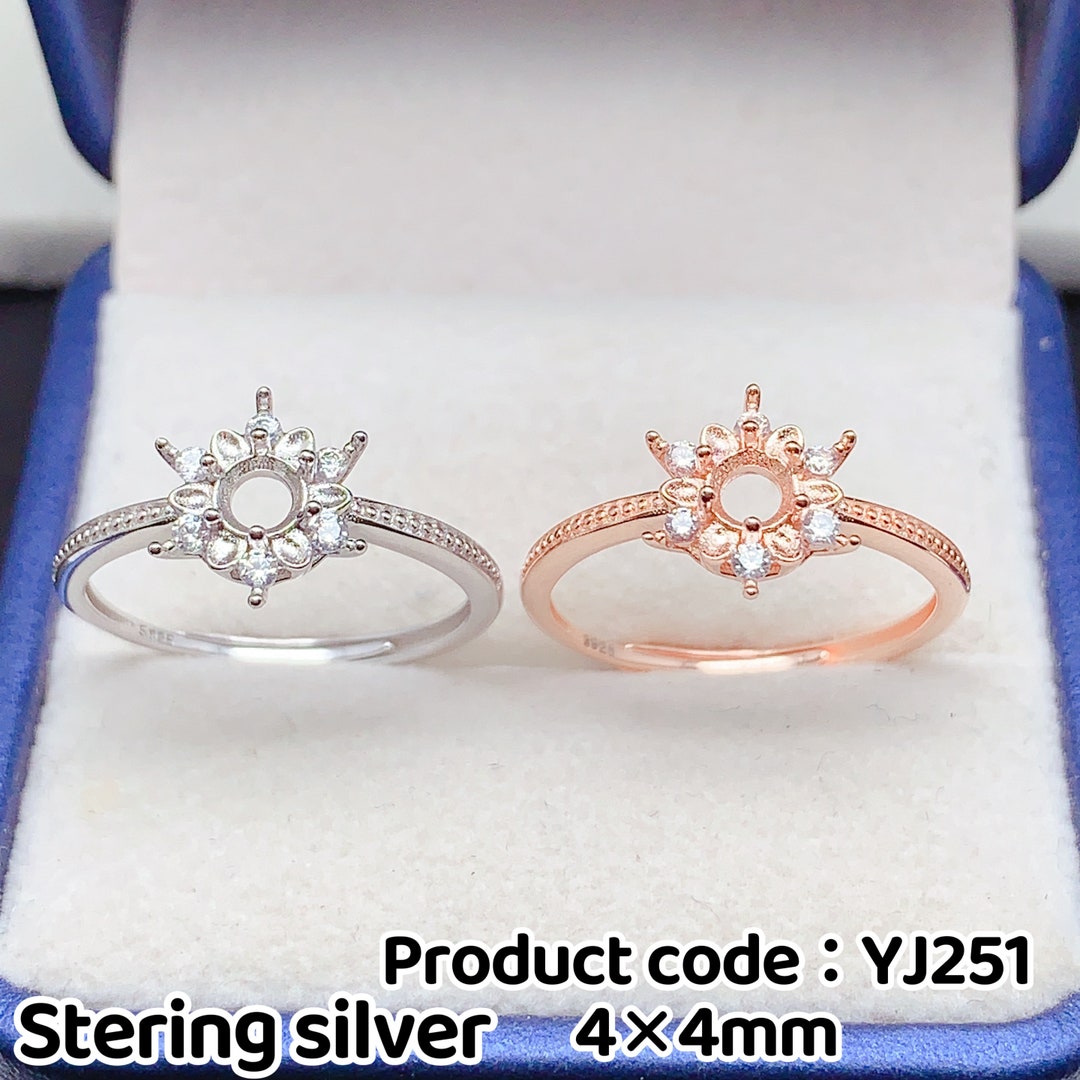DIY Solid Silver Ring Empty Setting, Blank Jewelry Setting Silver 925 ...