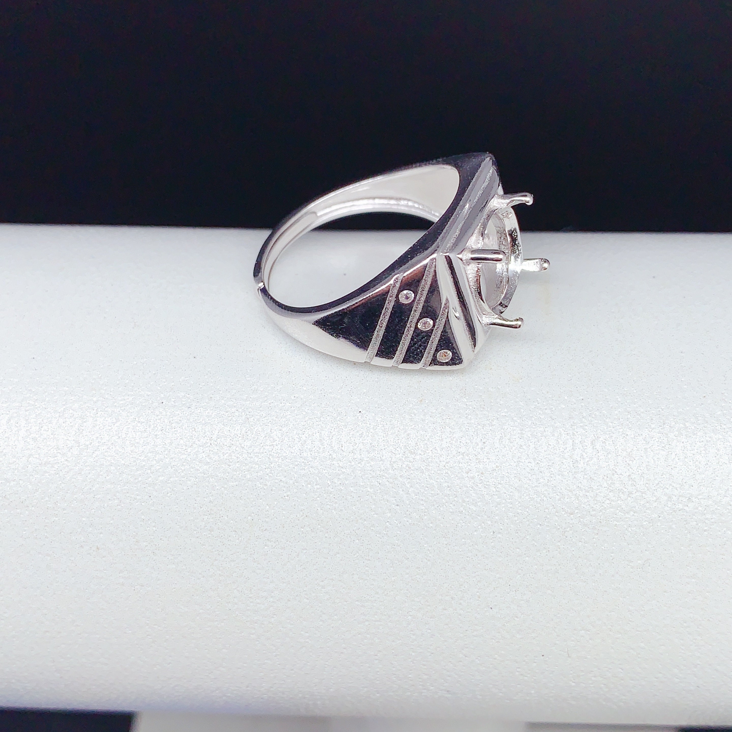 DIY Solid Silver Men's Ring Empty Setting, Blank Jewelry Setting Silver 925, YJ06 - Etsy