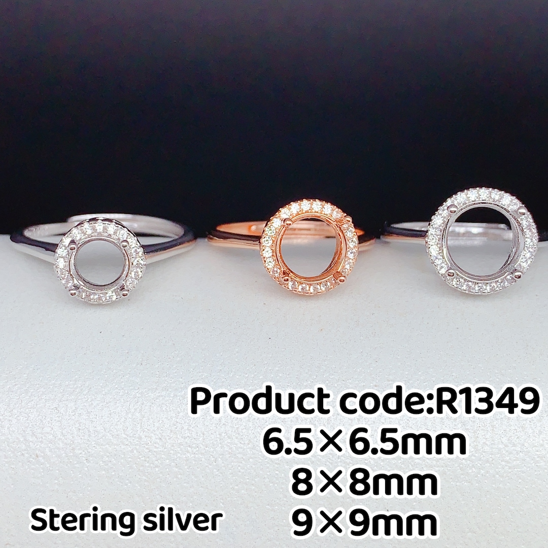 DIY Solid Silver Ring Empty Setting, Blank Jewelry Setting Silver 925 ...