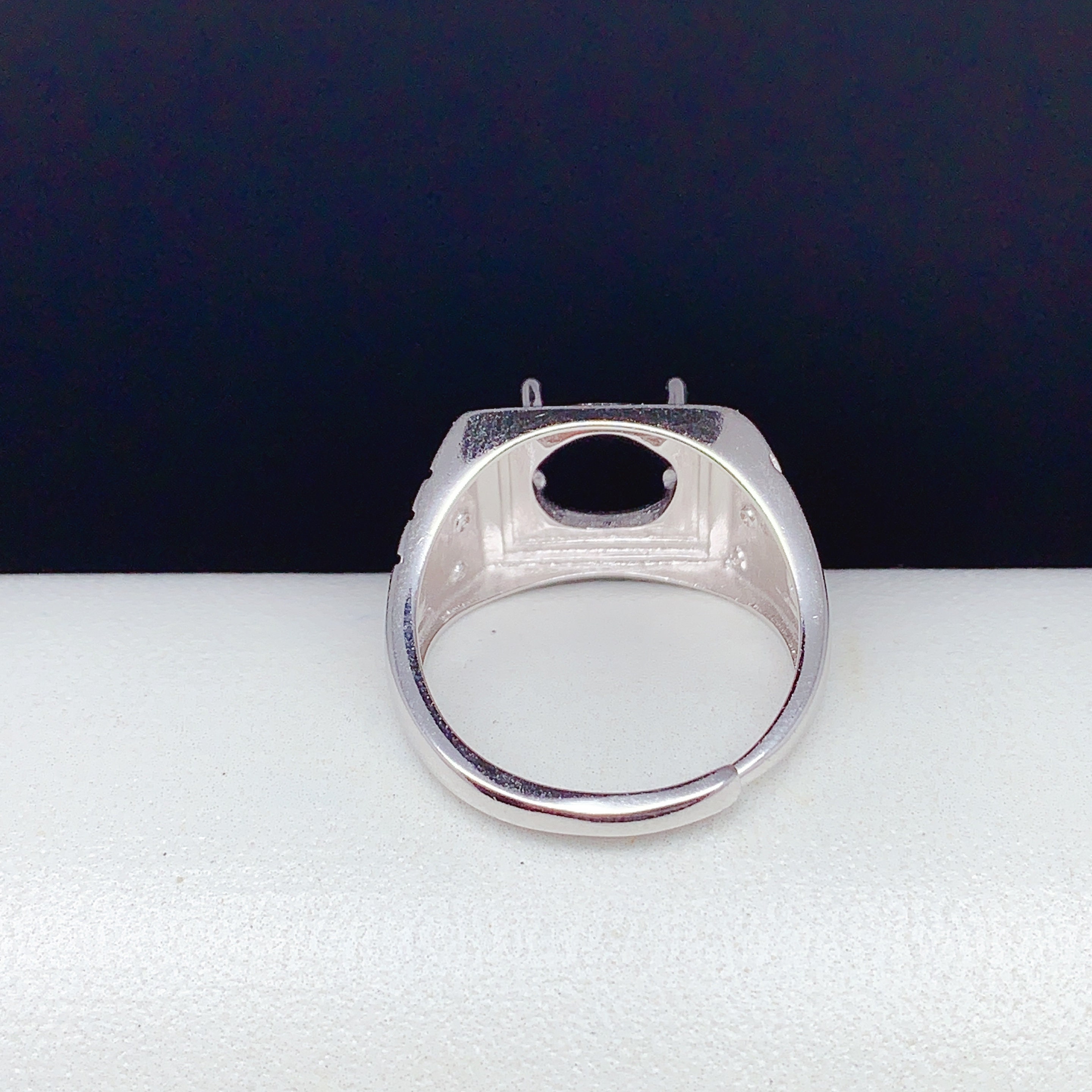 DIY Solid Silver Men's Ring Empty Setting, Blank Jewelry Setting Silver 925, YJ06 - Etsy