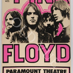 Pink Floyd Paramount Theatre Gig Poster 6 X 8 Inches or 8 X 12 Inches ...