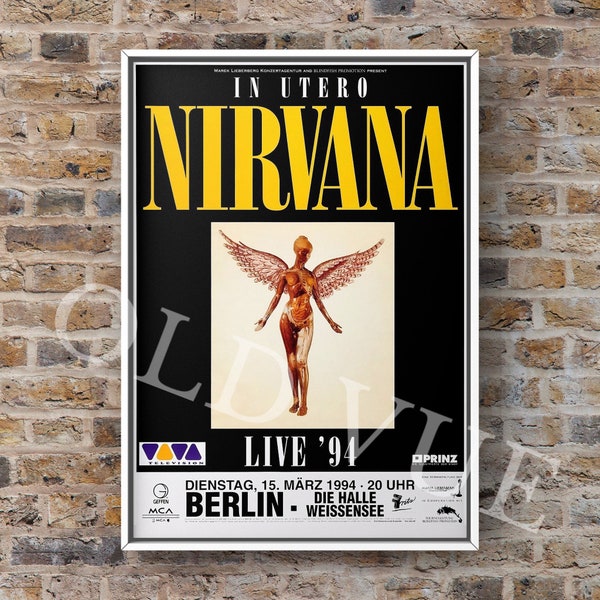 Nirvana in Utero Poster - Etsy