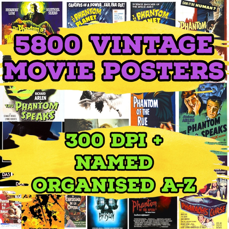 5800 Vintage Movie Posters: Classic Film Collection (digital Download ...