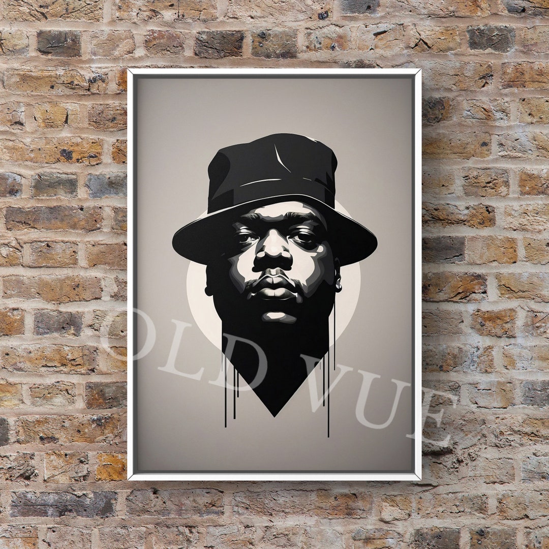 Biggie Smalls / Notorious BIG Portrait Print 8 X 12 Inches or 6 X 8 ...