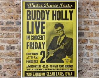 Buddy Holly Print - Etsy UK