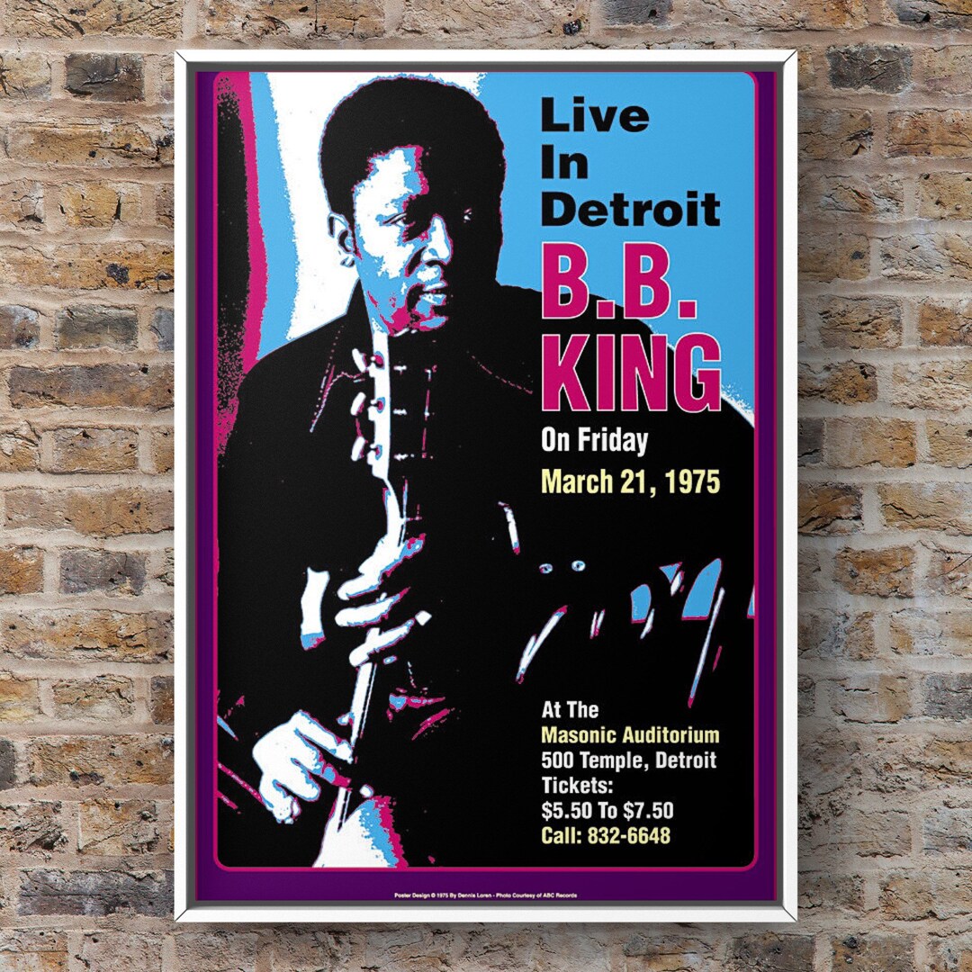 B.B. King Concert Blues Gig Poster 6 X 8 Inches or 8 X 12 - Etsy