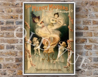 Vintage Burlesque Poster - Etsy UK