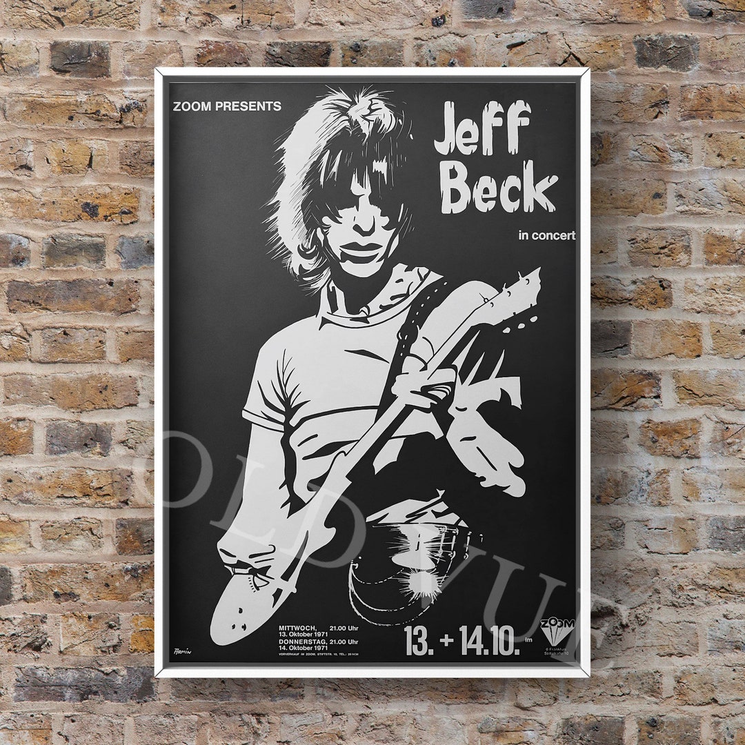 Jeff Beck German Concert Music Poster. Art Print 6 X 8 Inches or 8 X 12 ...