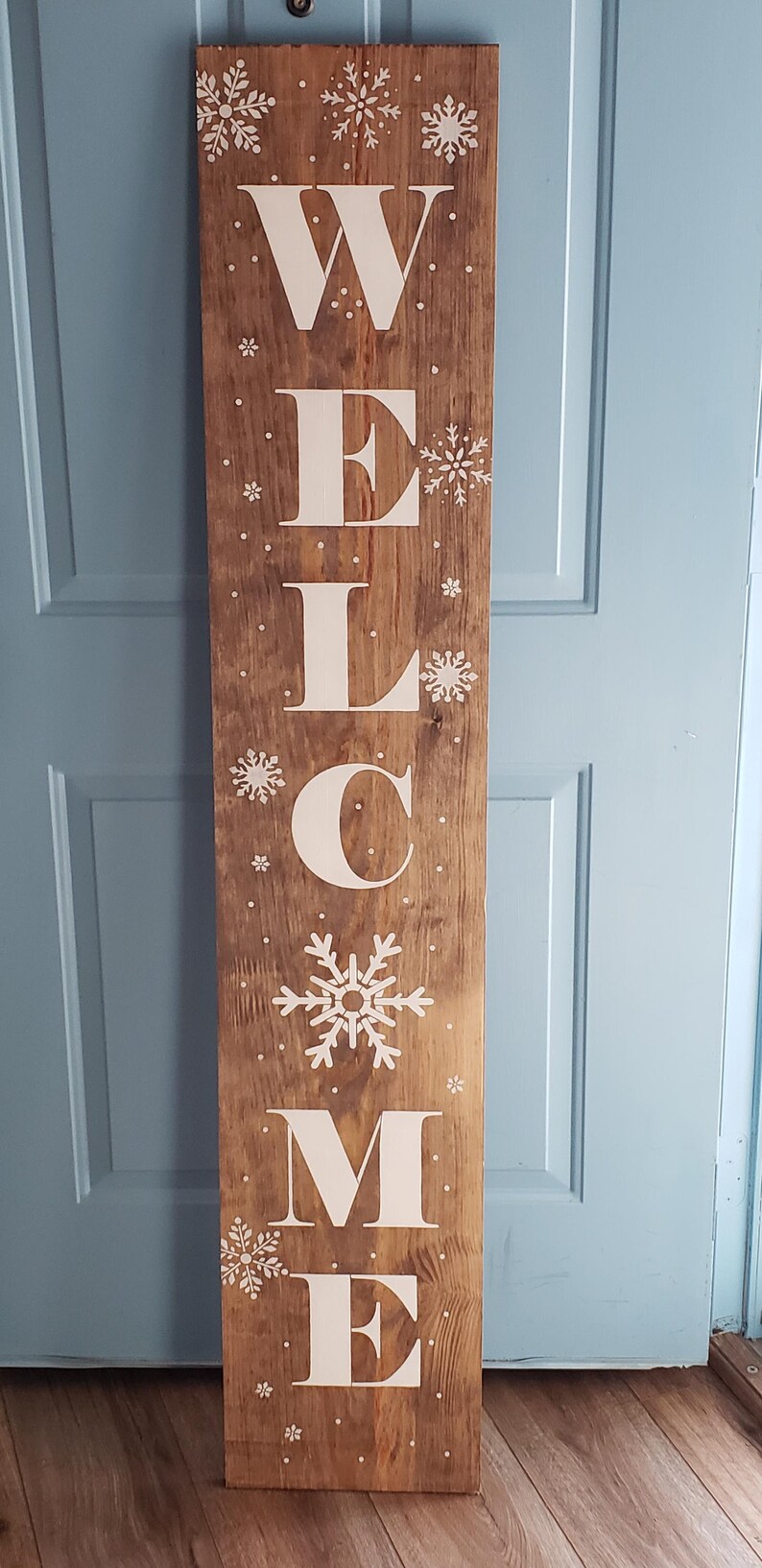 Christmas Seasonal Winter Welcome Wood Door Sign Porch Leaner - Etsy