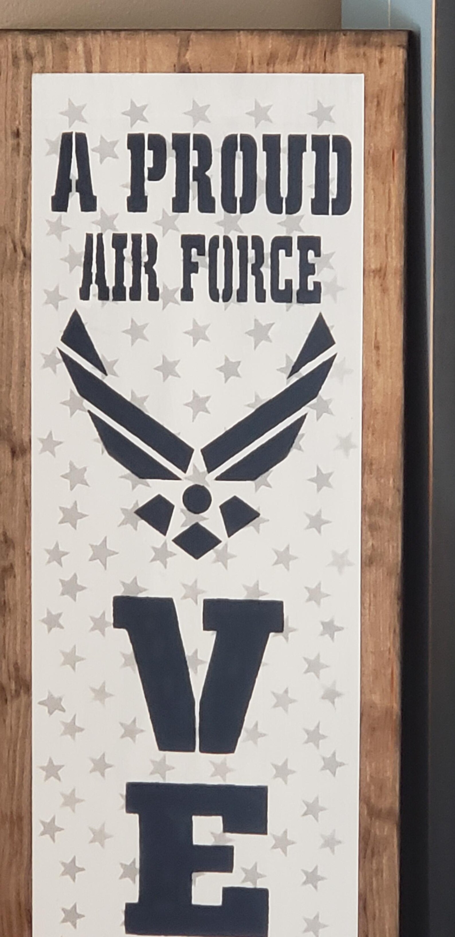 Welcome Veteran Military Patriotic Vertical Wood Door Sign Porch Leaner ...