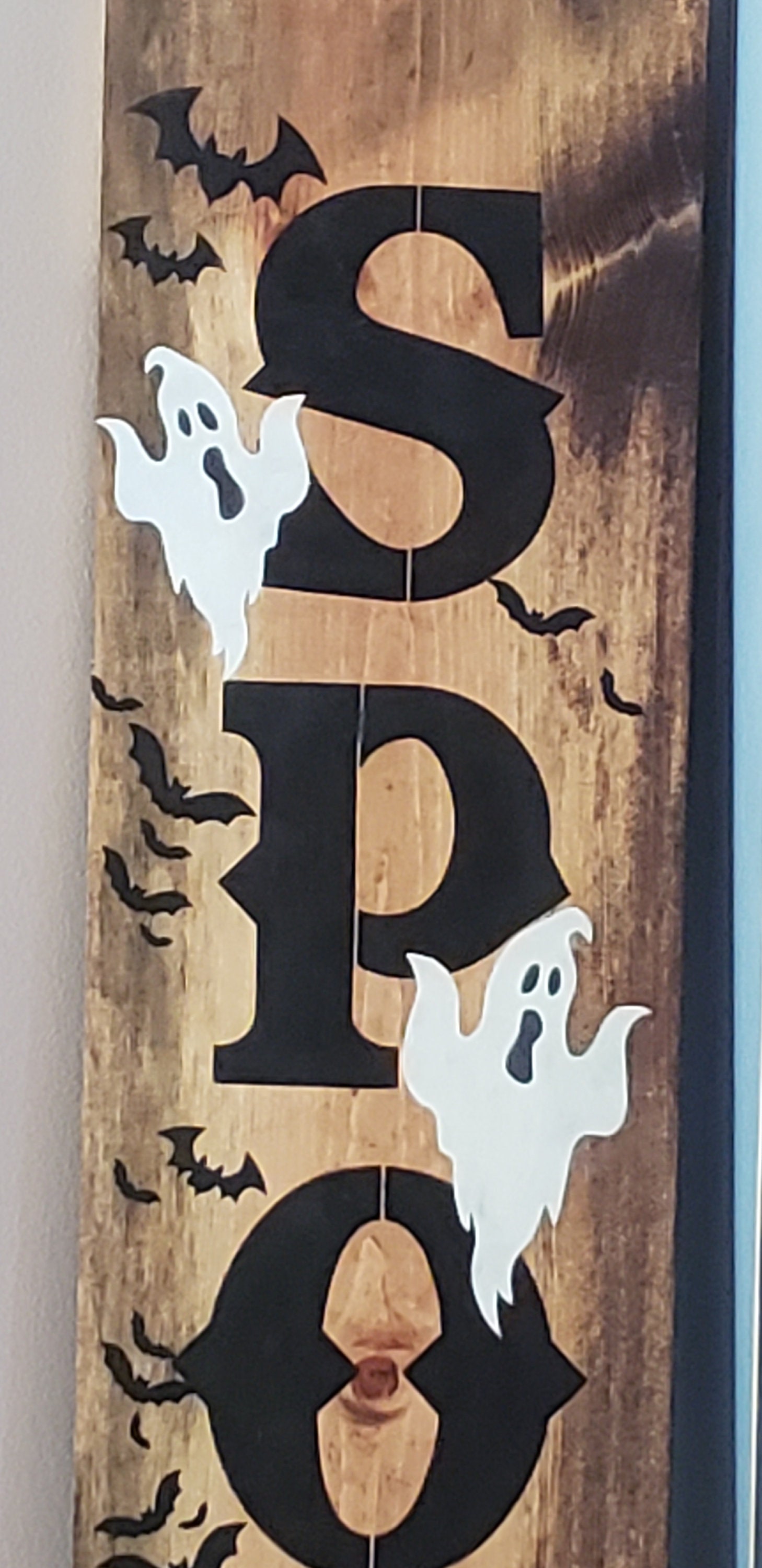 Spooky Seasonal Halloween Wood Door Sign Vertical Porch Leaner - Etsy