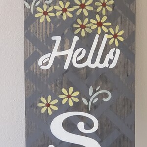 Hello Spring Welcome Wood Door Sign Porch Leaner - Etsy