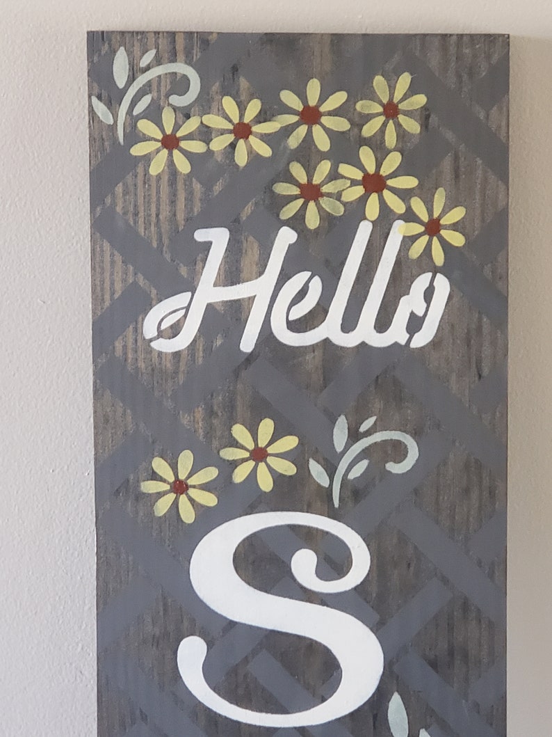 Hello Spring Welcome Wood Door Sign Porch Leaner - Etsy