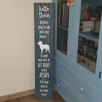 Dog | Paw Print | Porch Decor | Door Hanger | Porch Leaner | Welcome ...