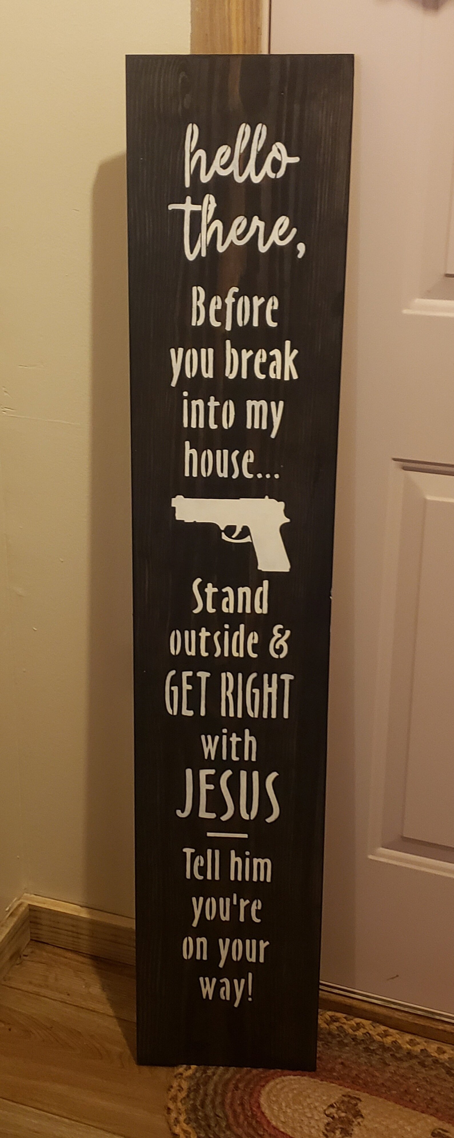 2nd Amendment Get Right With Jesus Welcome Porch Leaner Board - Etsy