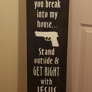 2nd Amendment Get Right With Jesus Welcome Porch Leaner Board - Etsy