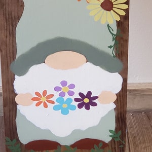 Spring Gnome Welcome Wood Door Sign Vertical Porch Leaner - Etsy