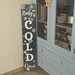 Baby It's Cold Outside Winter Seasonal Welcome Wood Door Sign Vertical ...