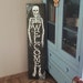 Welcome Skeleton Seasonal Halloween Wood Door Sign Vertical Porch ...