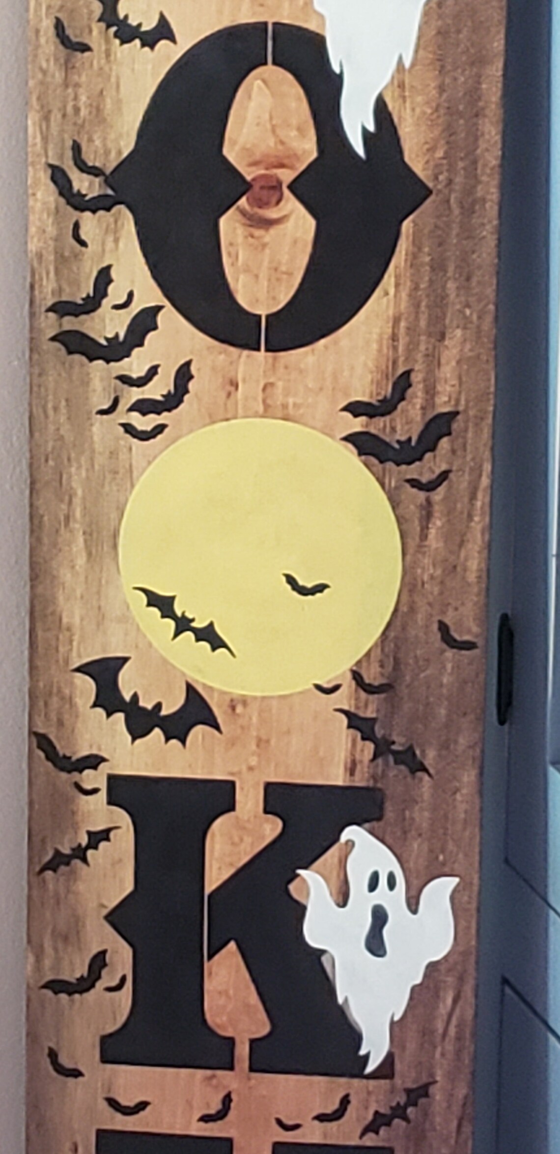 Spooky Seasonal Halloween Wood Door Sign Vertical Porch Leaner - Etsy