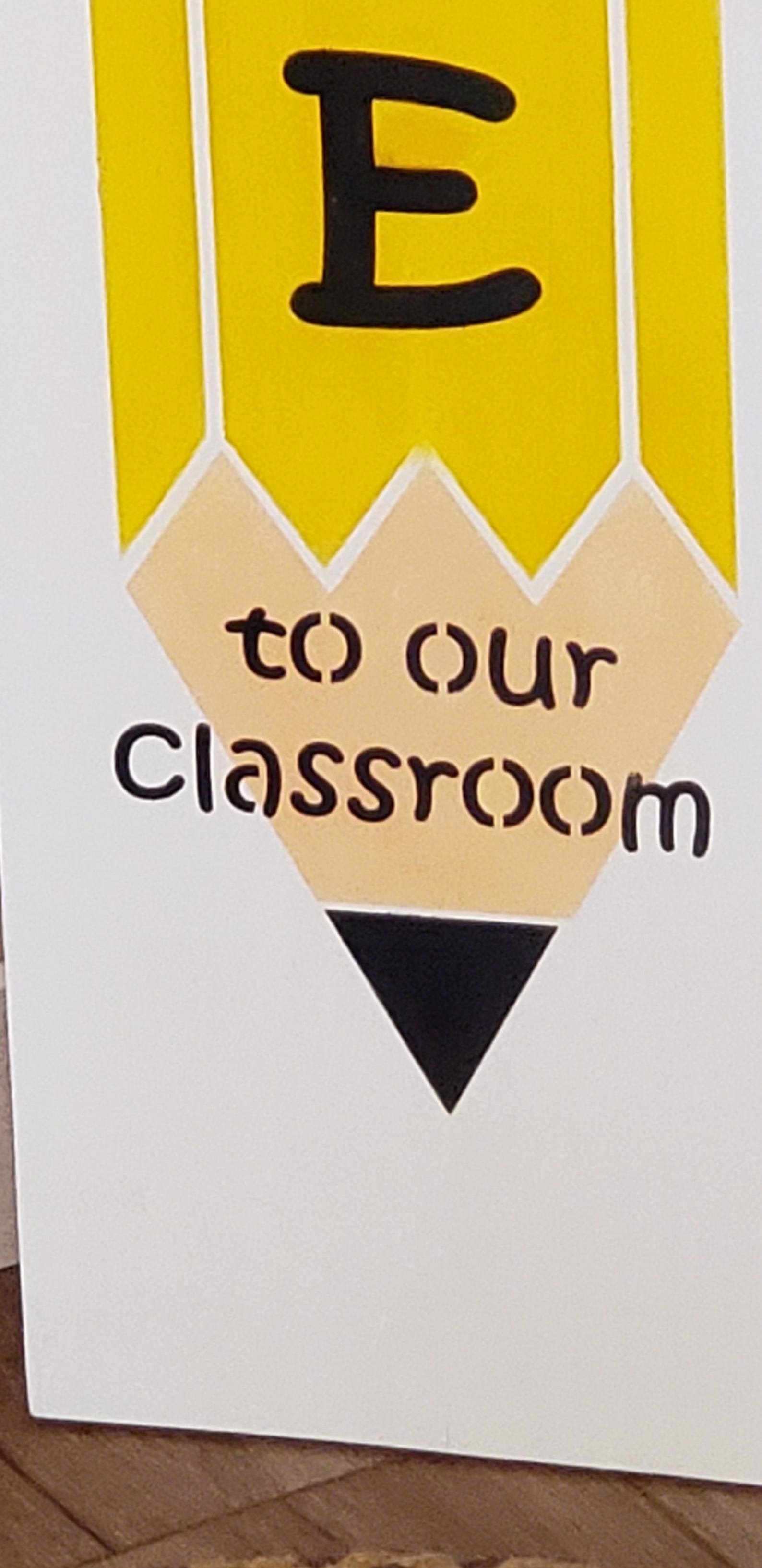 Welcome Classroom Wood Door Sign Vertical Porch Leaner - Etsy
