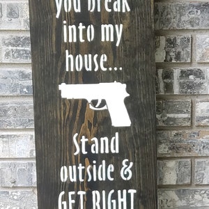 2nd Amendment Get Right With Jesus Welcome Porch Vertical Leaner Board ...