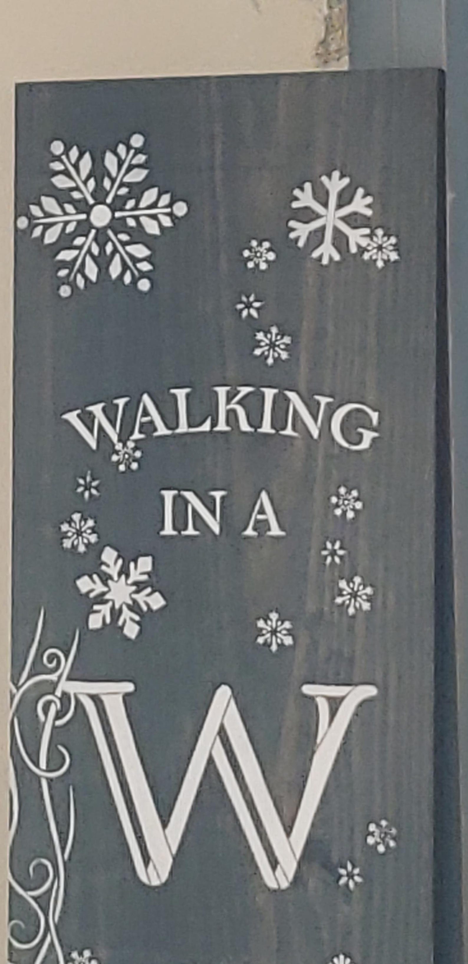 Welcome Winter Christmas Holiday Vertical Wood Door Sign Porch Leaner ...