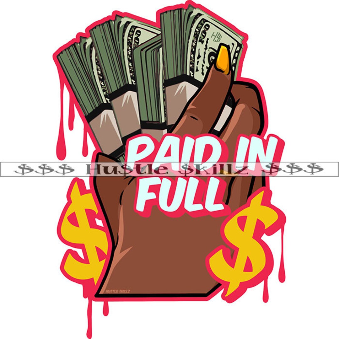 Woman Hand Holding Money Paid in Full Cash Hustler Grind Grinding ...