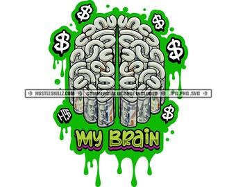 Money Brain Svg - Etsy