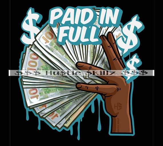 Man Hand Holding Money Spread Paid in Full Showing off Grind | Etsy