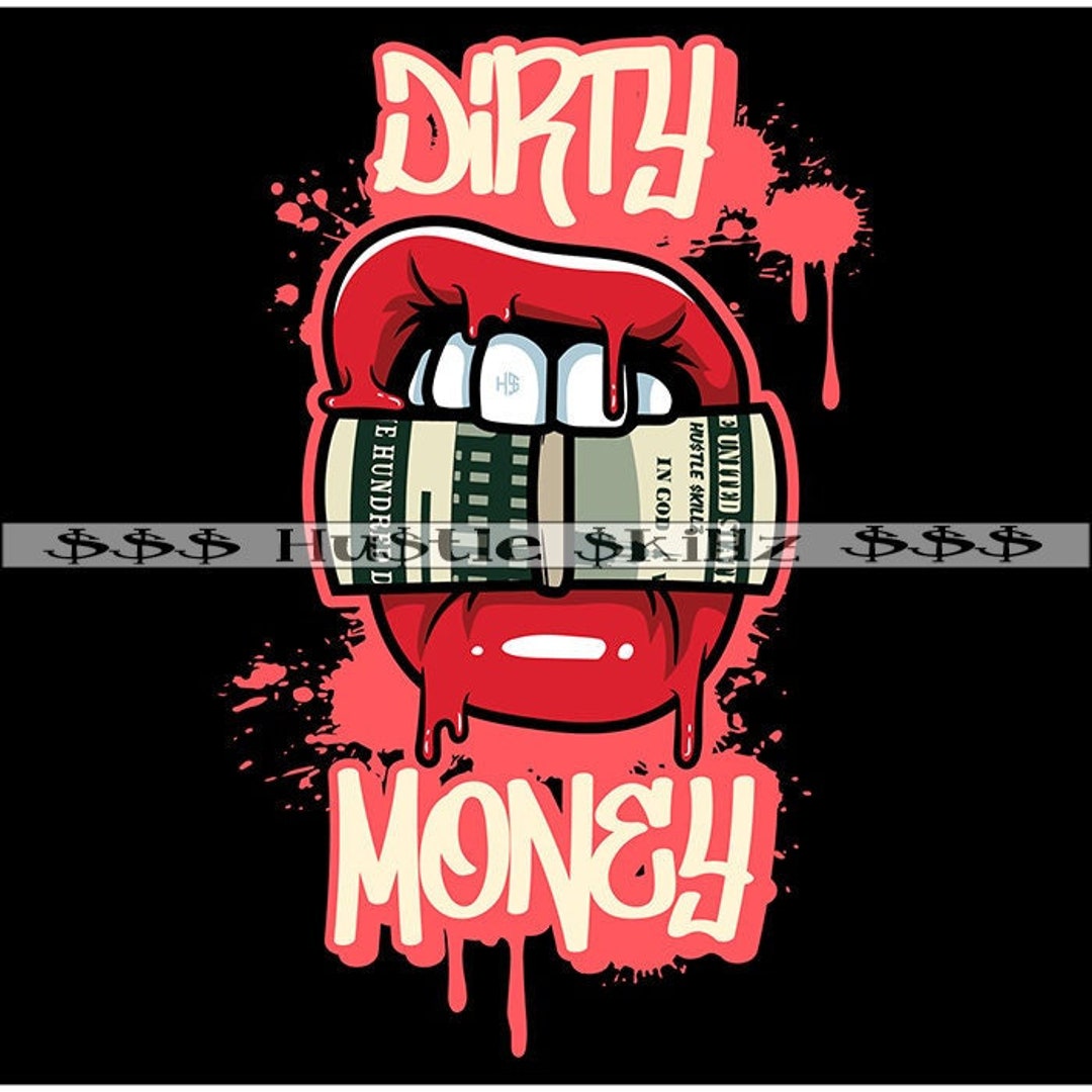 Buy Dirty Money Mouth Dripping Red Lips Spread Cash Dinero Online in ...
