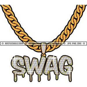 Swag Diamond Charm Gemstone Gold Chain Luxury Wealth Jewelry Golden ...
