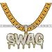 Swag Diamond Charm Gemstone Gold Chain Luxury Wealth Jewelry Golden ...