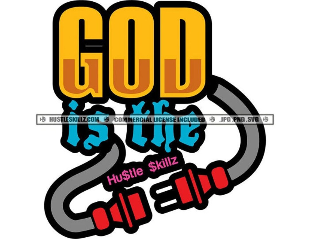 God is the Plug Quote Design Poster Sign Grind Illustration Icon Words ...