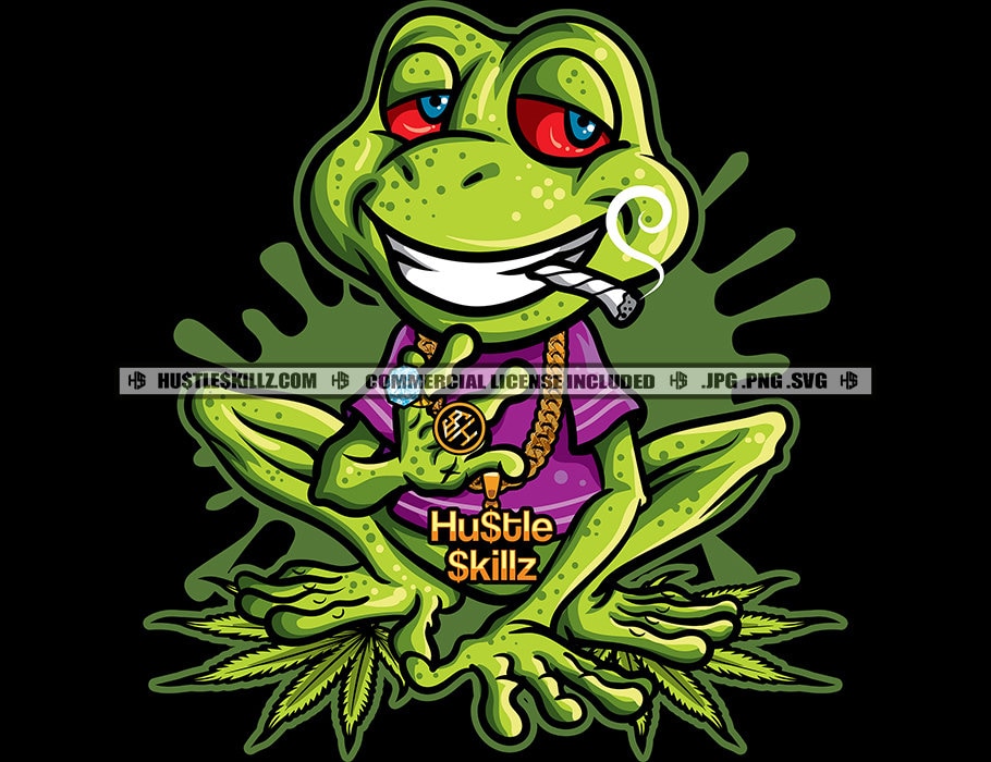 High Eyes Weed Cartoon