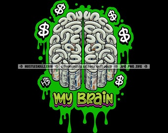 Dripping Brain Svg - Etsy