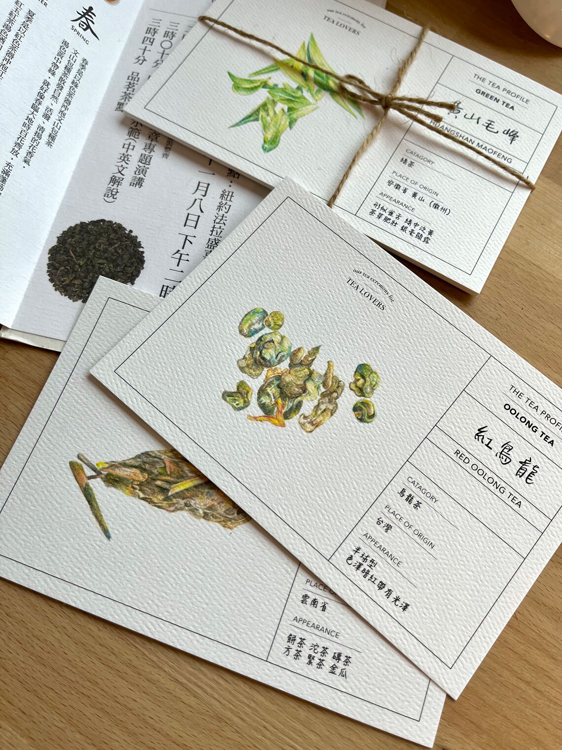 Tea Diary Post Card, Asian Traditional, Illustrations, Gift for Friends ...