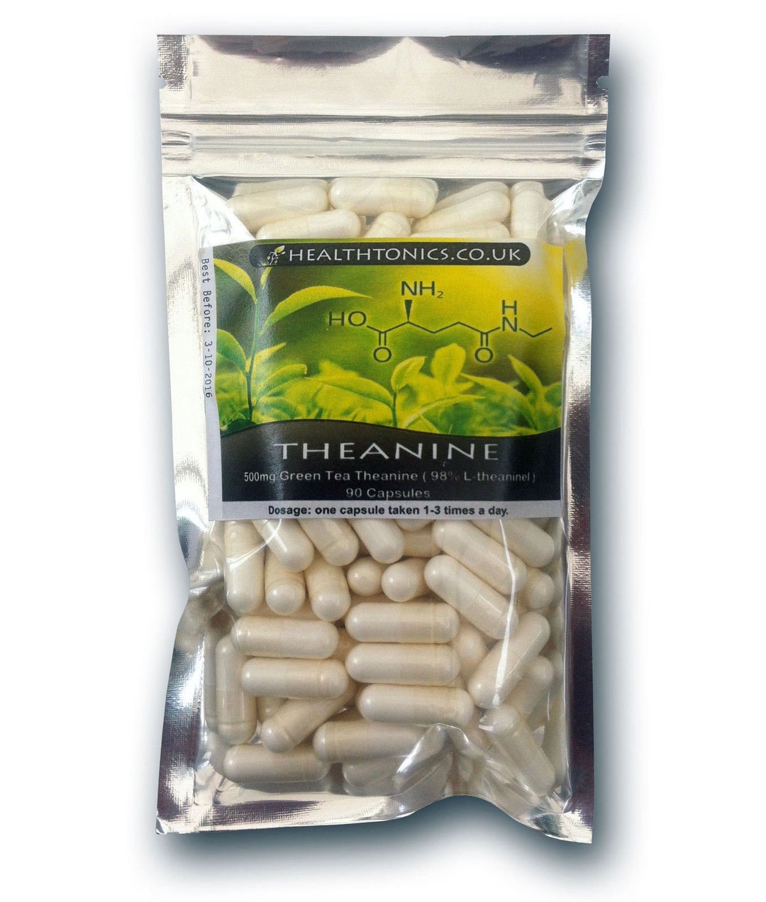 Theanine 500mg 98% L-theanine, Vegan Caps, No Additives or Fillers - Etsy