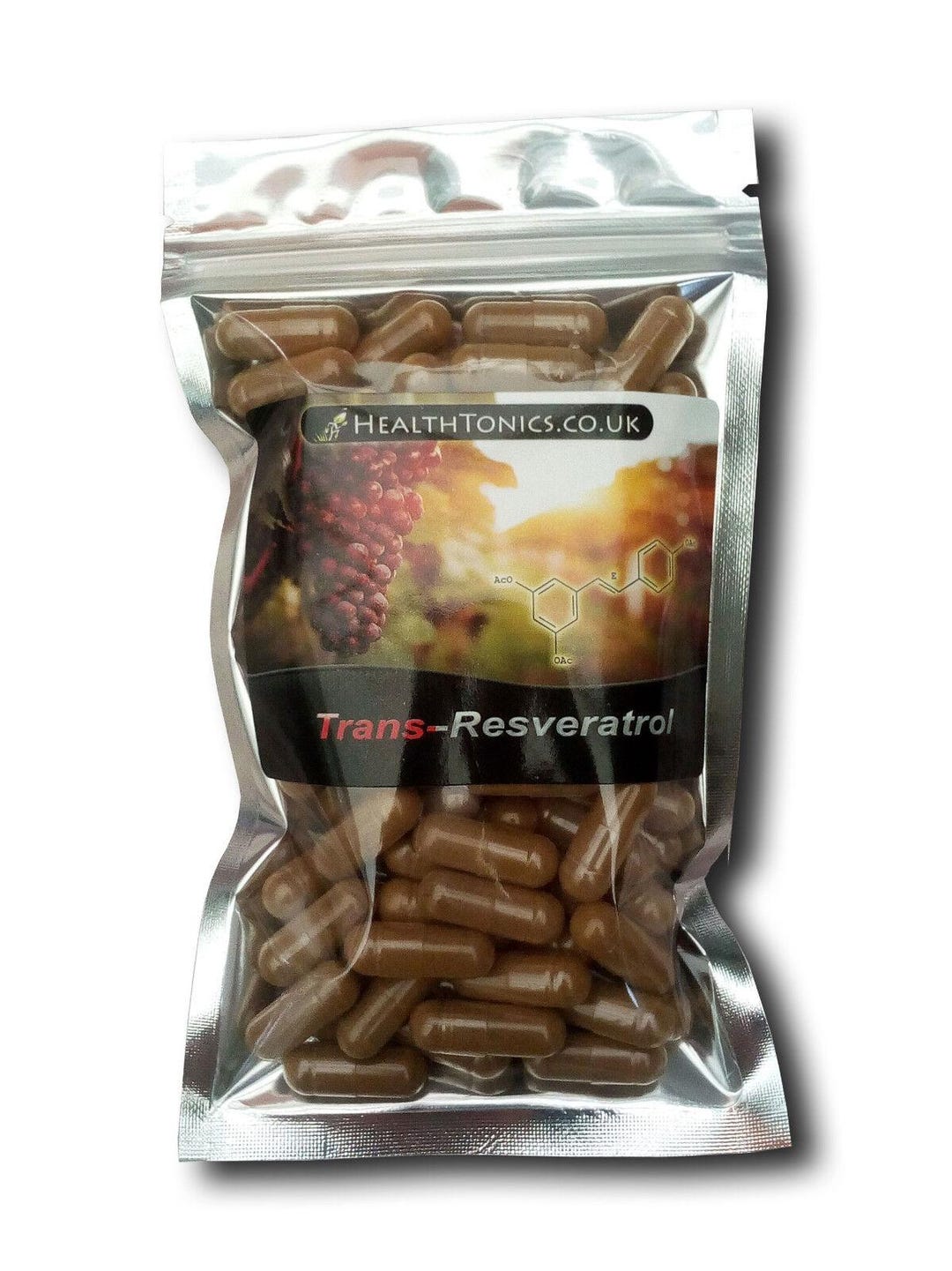 Resveratrol Extract 500mg ( 250mg Trans-resveratrol ), Vegan Capsules ...