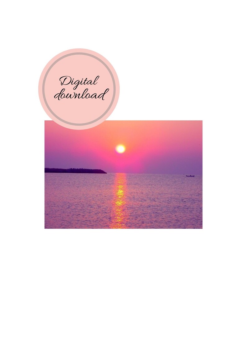 Printable Digital RETRO Sunrise Post Card - Etsy