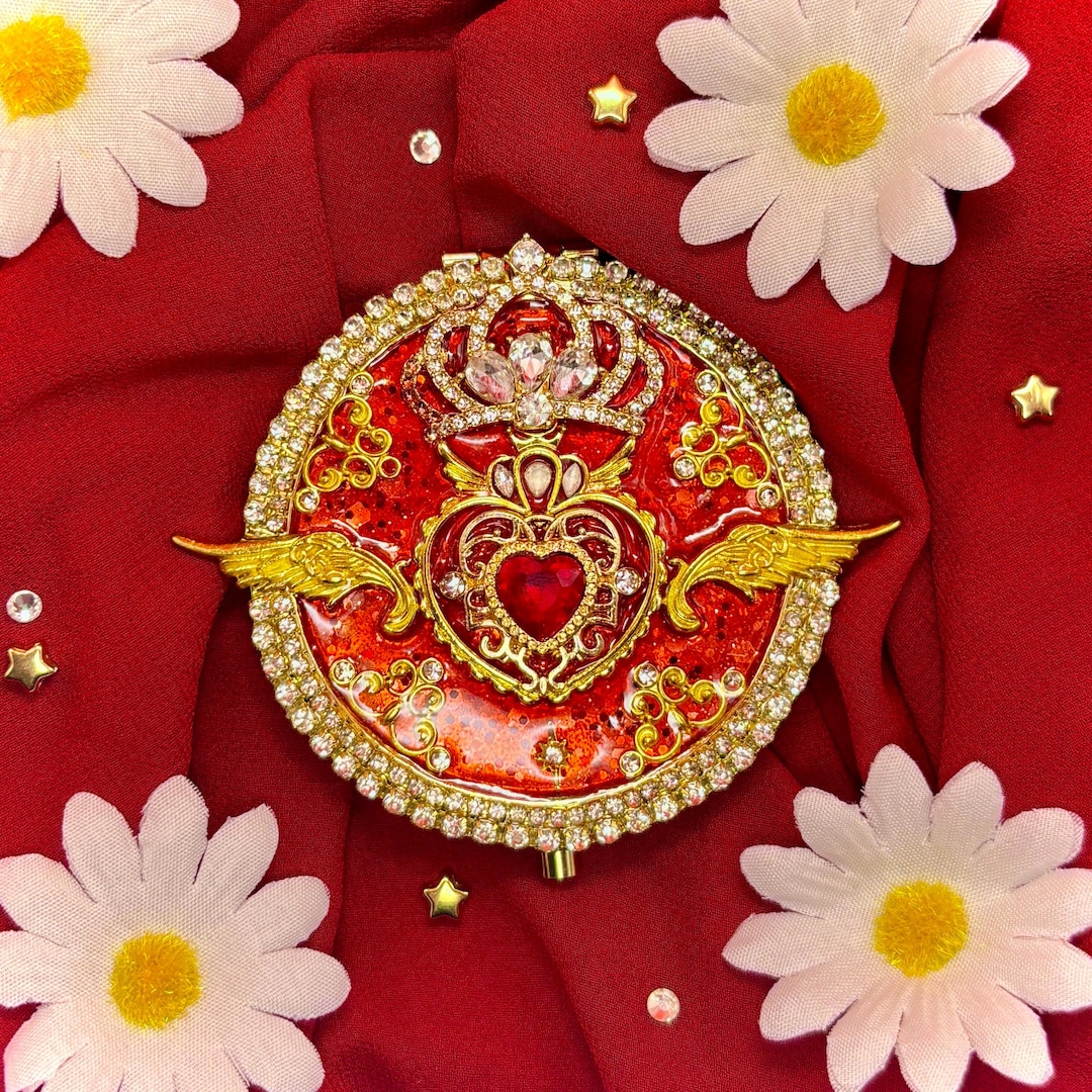 Heart of Passion | Handmade Red Magical Girl Compact Mirror - Etsy